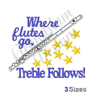 Where Flutes Go - Machine Embroidery Design - Etsy