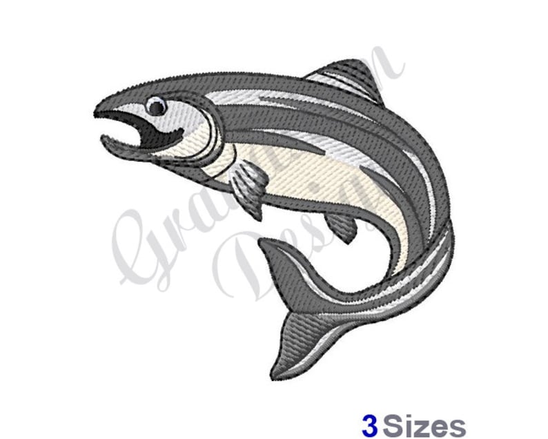 Salmon Fish - Machine Embroidery Design - Etsy