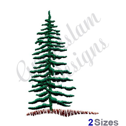Evergreen Tree Machine Embroidery Design - Etsy