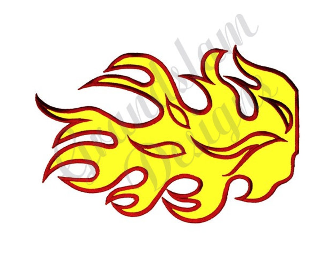 Flame Applique - Machine Embroidery Design, Embroidery Designs, Machine ...