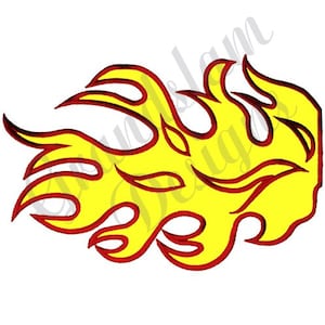Flame Applique - Machine Embroidery Design, Embroidery Designs, Machine ...