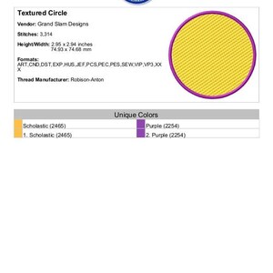 Textured Circle Machine Embroidery Design – 3 Sizes (instant Download ...