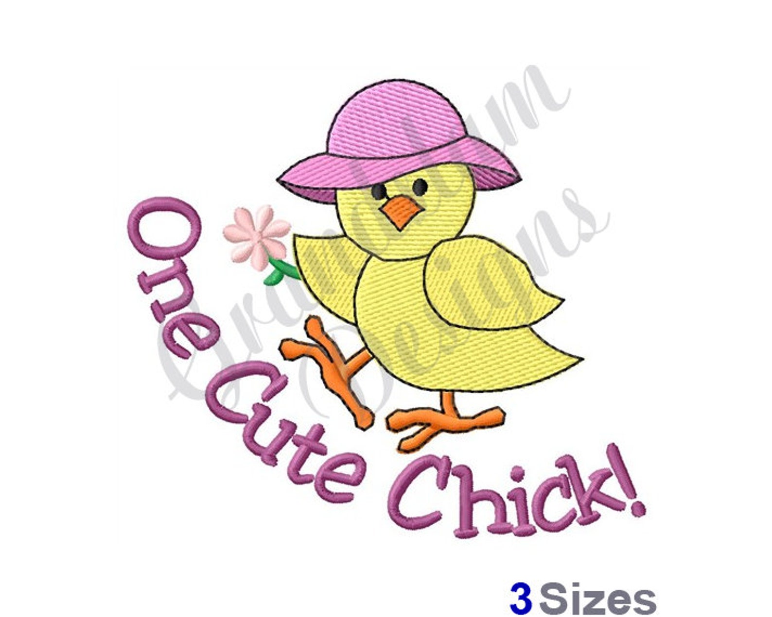One Cute Chick Machine Embroidery Design Embroidery | Etsy