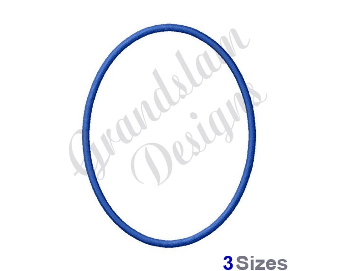 Oval Shape - Machine Embroidery Design - Etsy