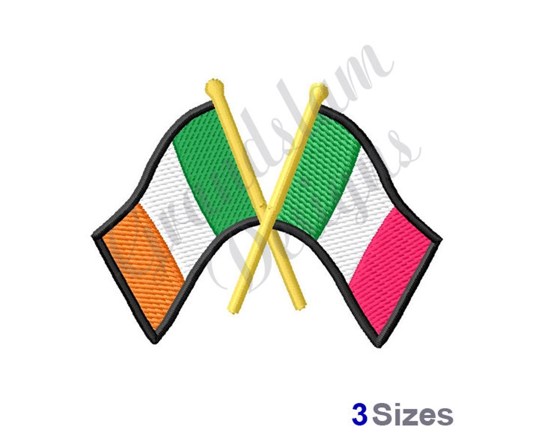 Crossed Flags - Machine Embroidery Design, Embroidery Designs, Machine ...