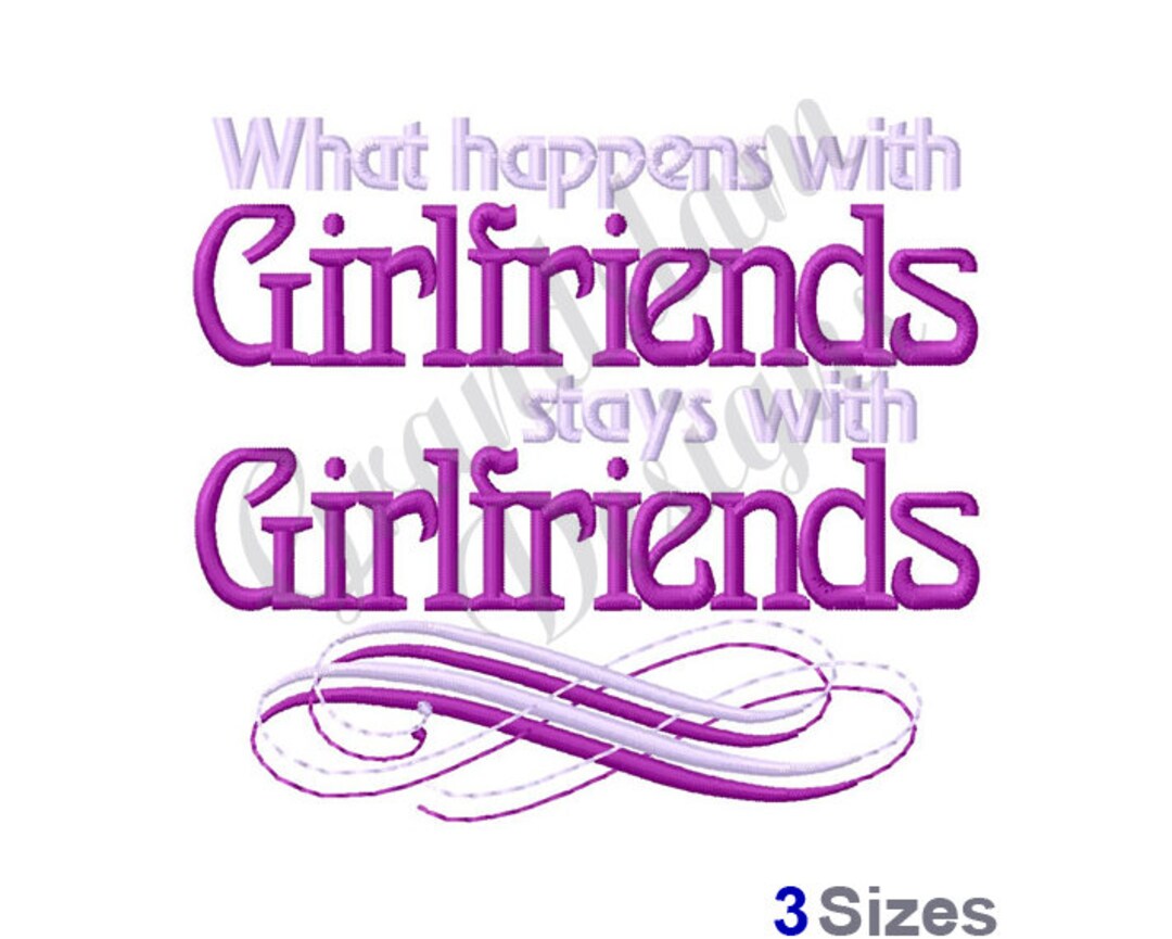 Girlfriends Saying - Machine Embroidery Design - Etsy