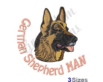 German shepherd embroidery | Etsy