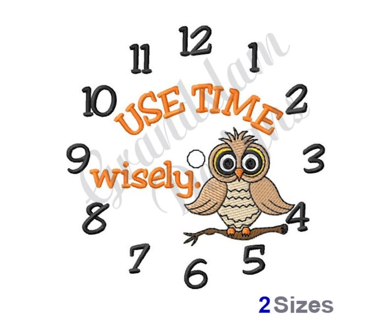 Owl Clock Face - Machine Embroidery Design - Etsy