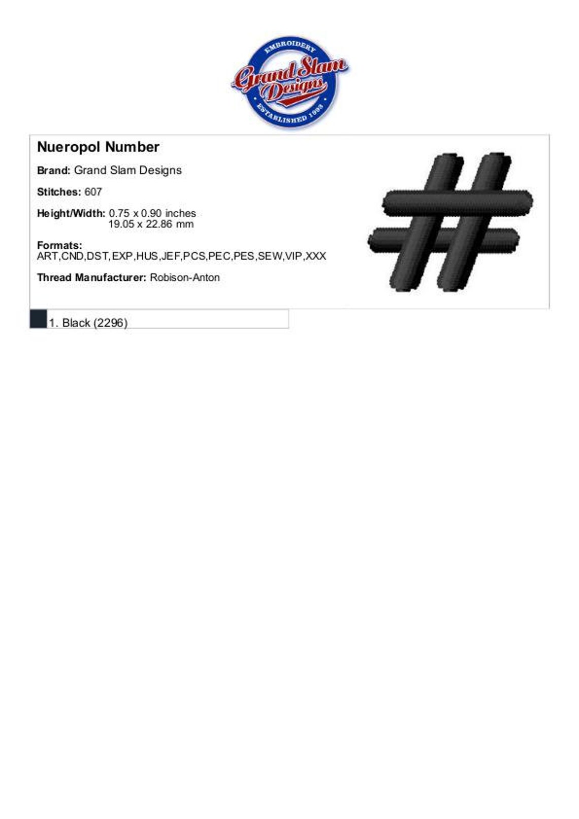 Hash Tag/pound Sign Machine Embroidery Design | Etsy