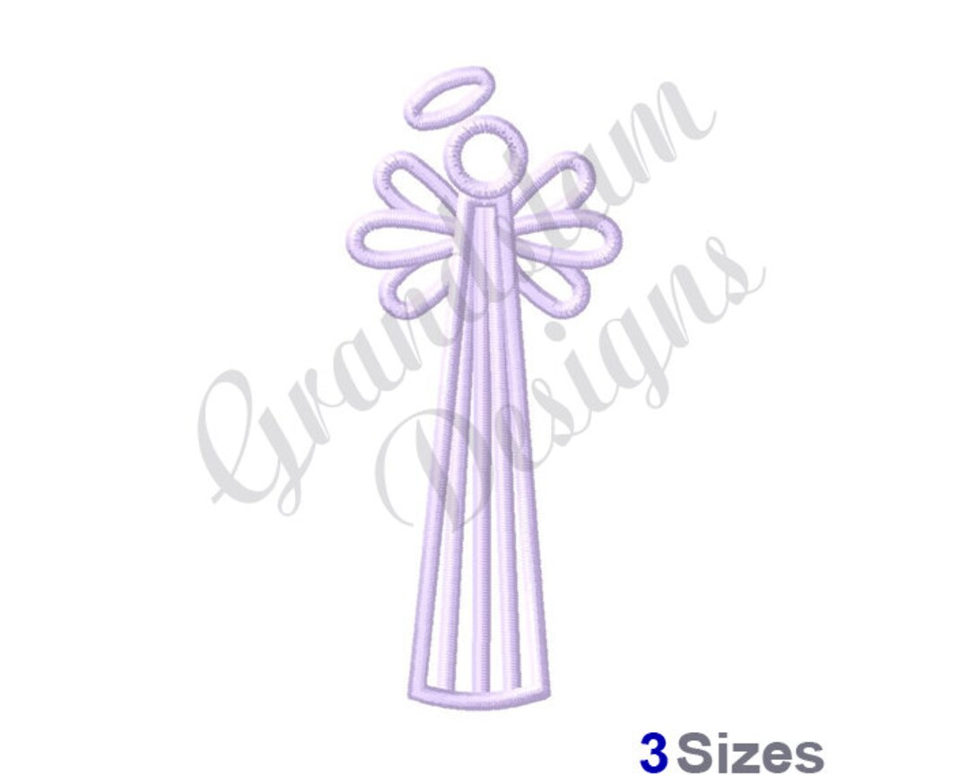 Angel Outline - Machine Embroidery Design - Etsy