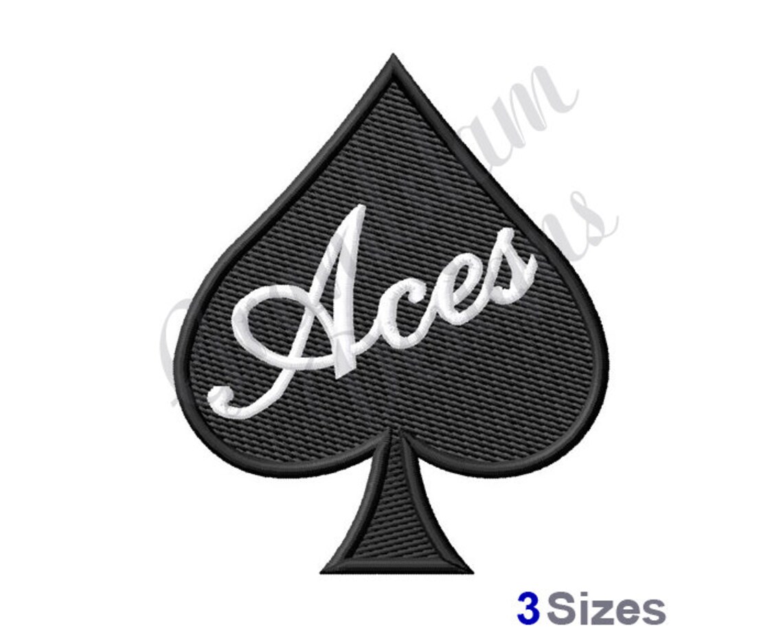 Ace of Spades Machine Embroidery Design | Etsy