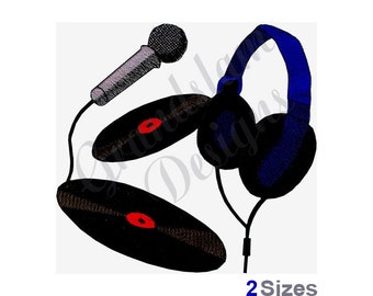 Microphone Machine Embroidery Design - Etsy