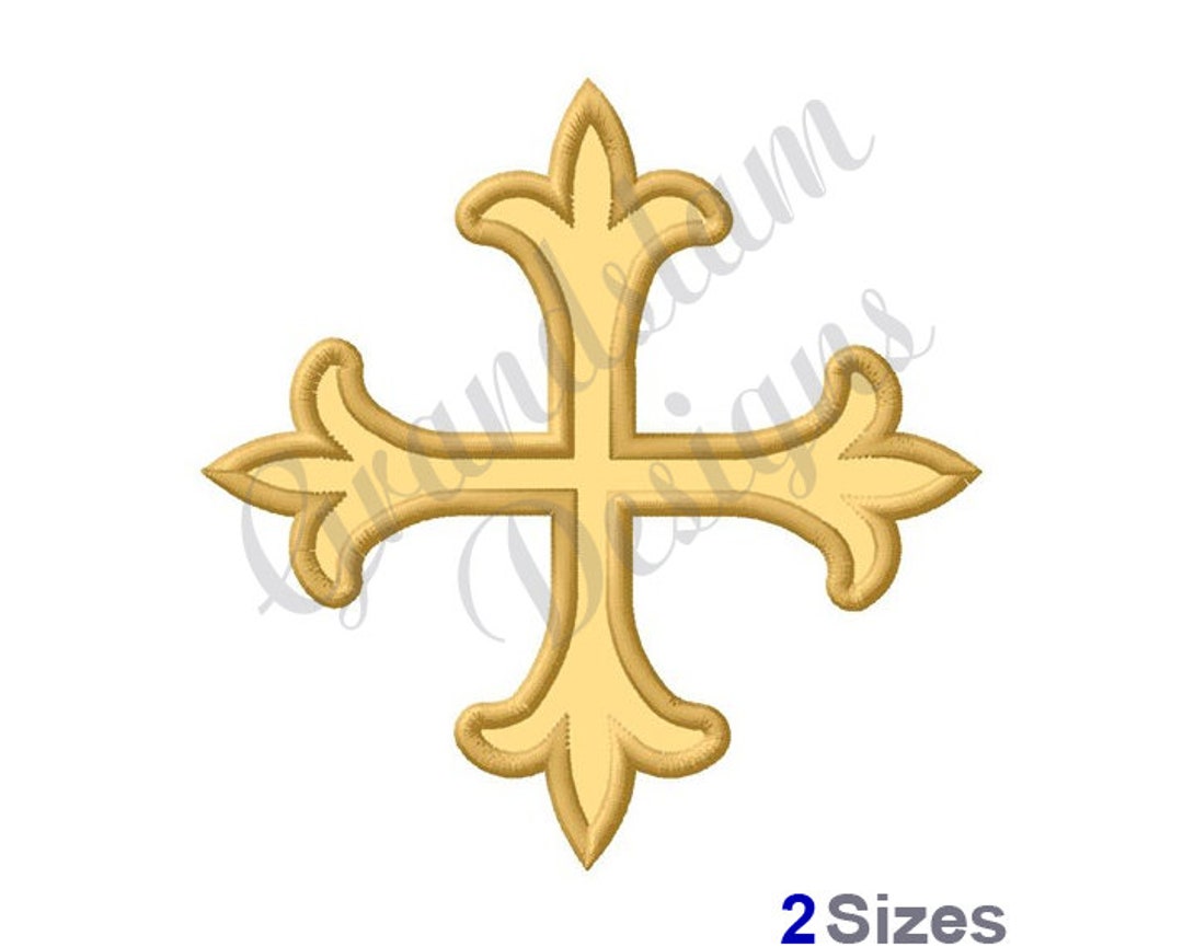 Cross Fleur De Lis - Machine Embroidery Design - Etsy