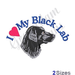 I Love My Black Lab Dog - Machine Embroidery Design, Embroidery Designs ...