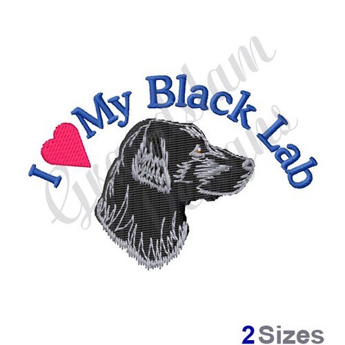 Black Lab Head Machine Embroidery Design - Etsy