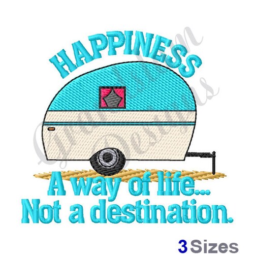 RV Happy Camper Machine Embroidery Design Embroidery - Etsy