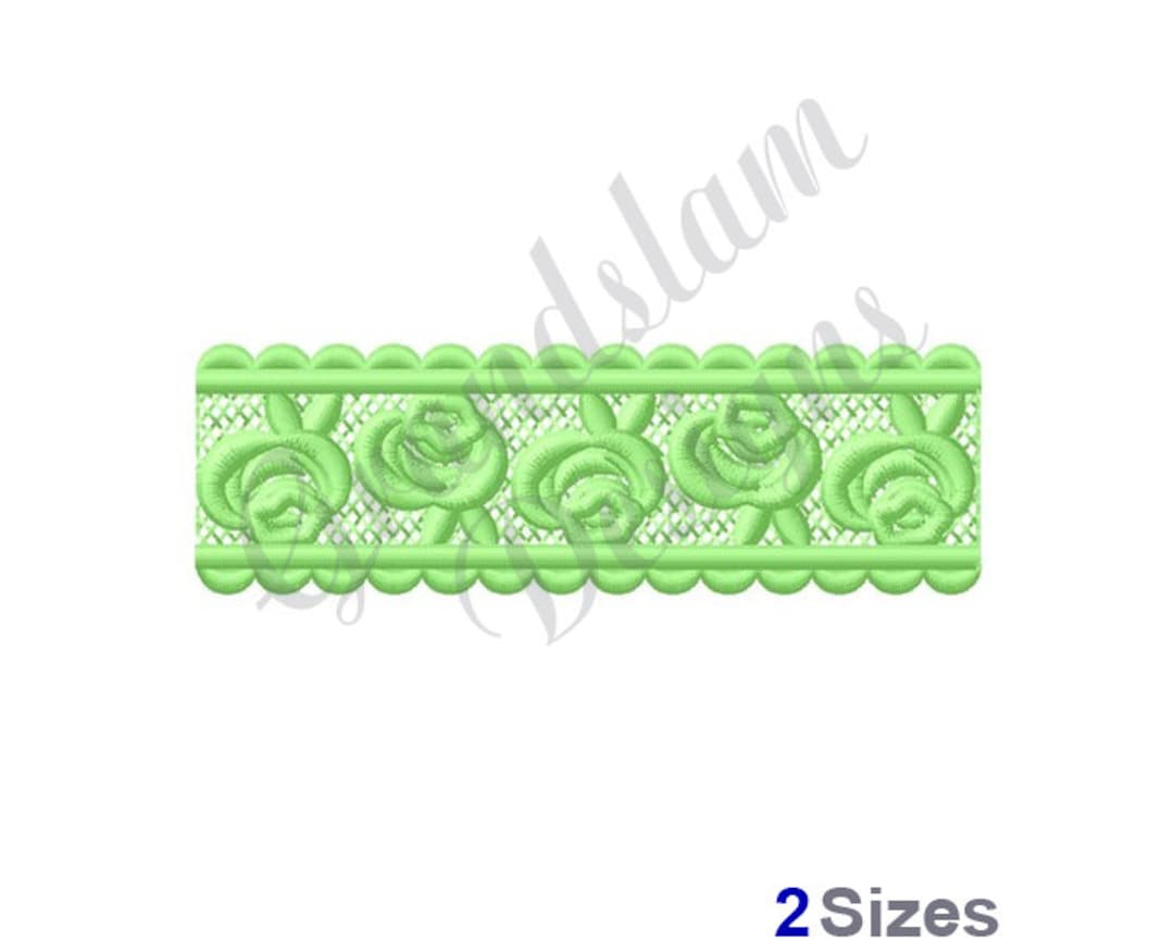 FSL Rose Border - Machine Embroidery Design (instant Download) - Etsy