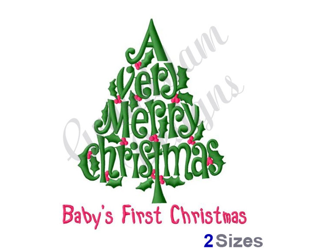Babys First Christmas - Machine Embroidery Design - Etsy