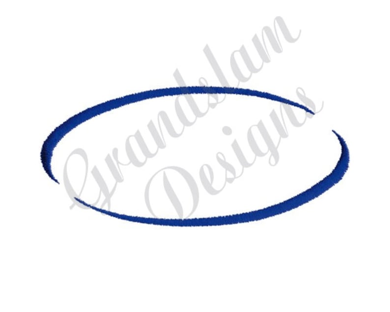 Oval Swirl Logo Machine Embroidery Design - Etsy