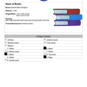 Stack of Books - Machine Embroidery Design, Embroidery Designs, Machine ...