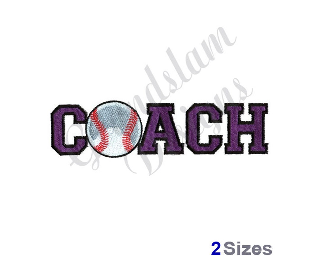 Baseball Softball Coach - Machine Embroidery Design, Embroidery Designs ...