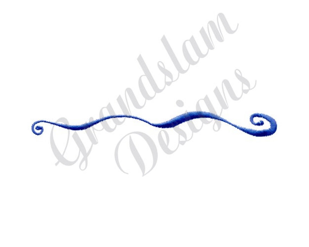 Swirl Border Line - Machine Embroidery Design - Etsy