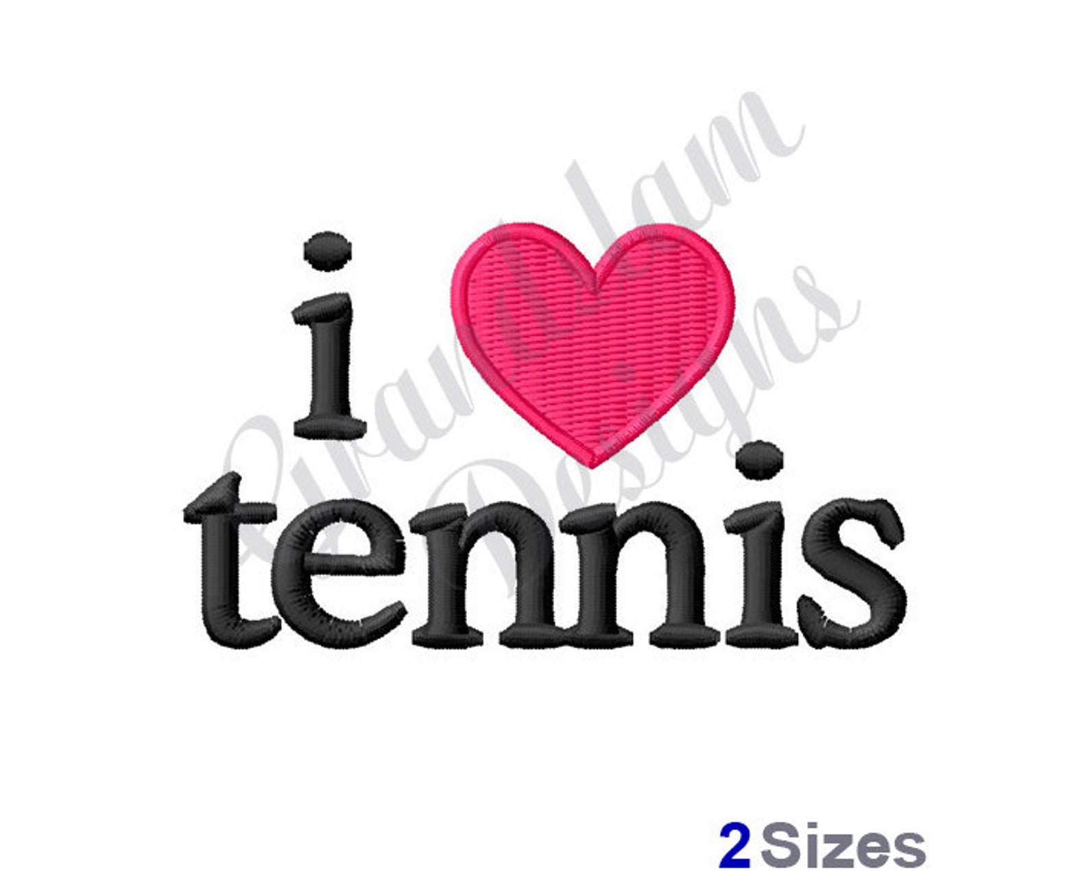 I Love Tennis - Machine Embroidery Design, Embroidery Designs, Machine ...