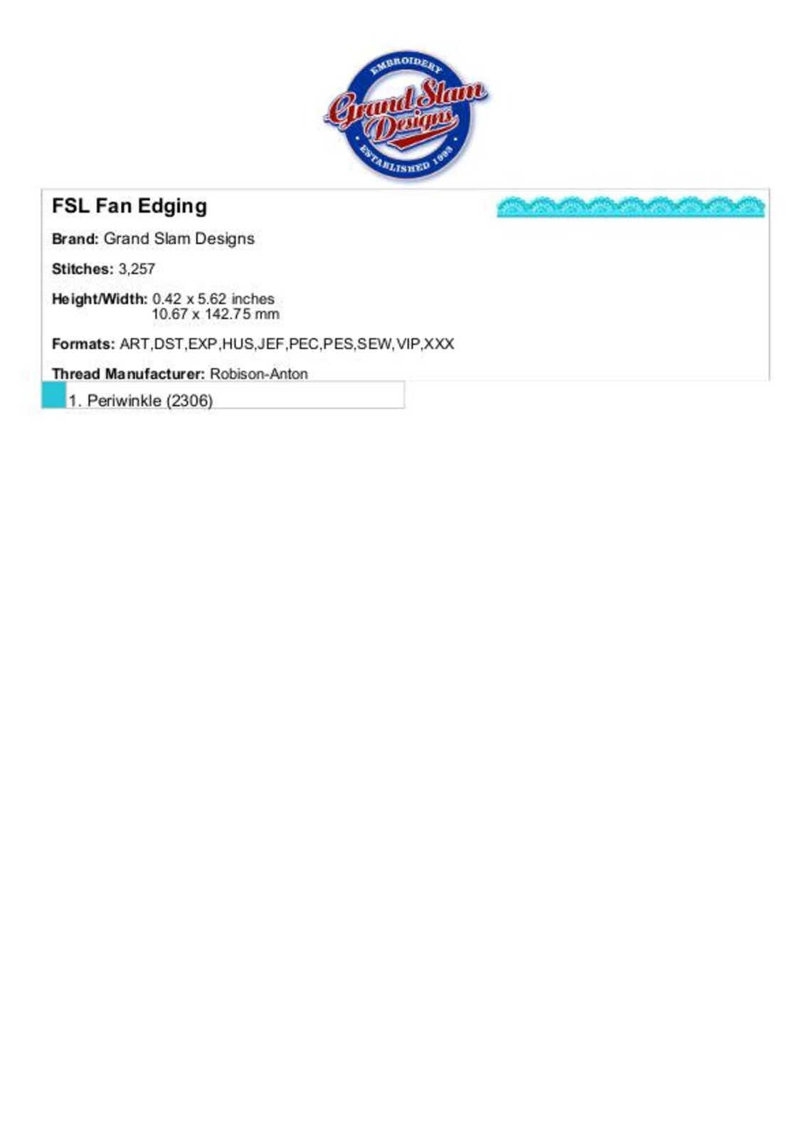 FSL Fan Edging Machine Embroidery Design | Etsy