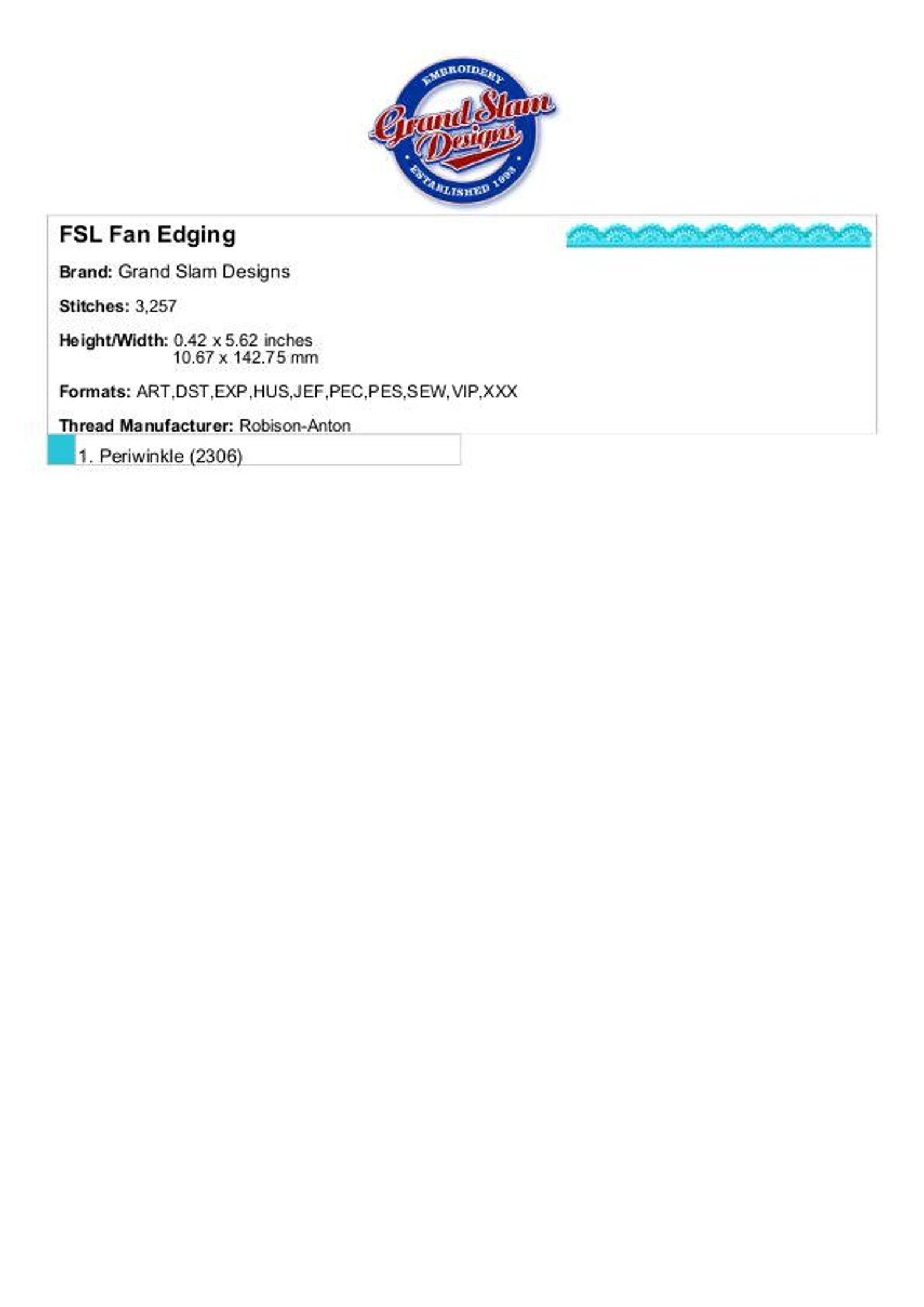 FSL Fan Edging Machine Embroidery Design | Etsy