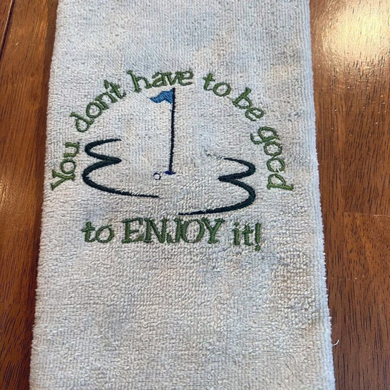 Golf Saying Enjoy It! - Machine Embroidery Design - Etsy