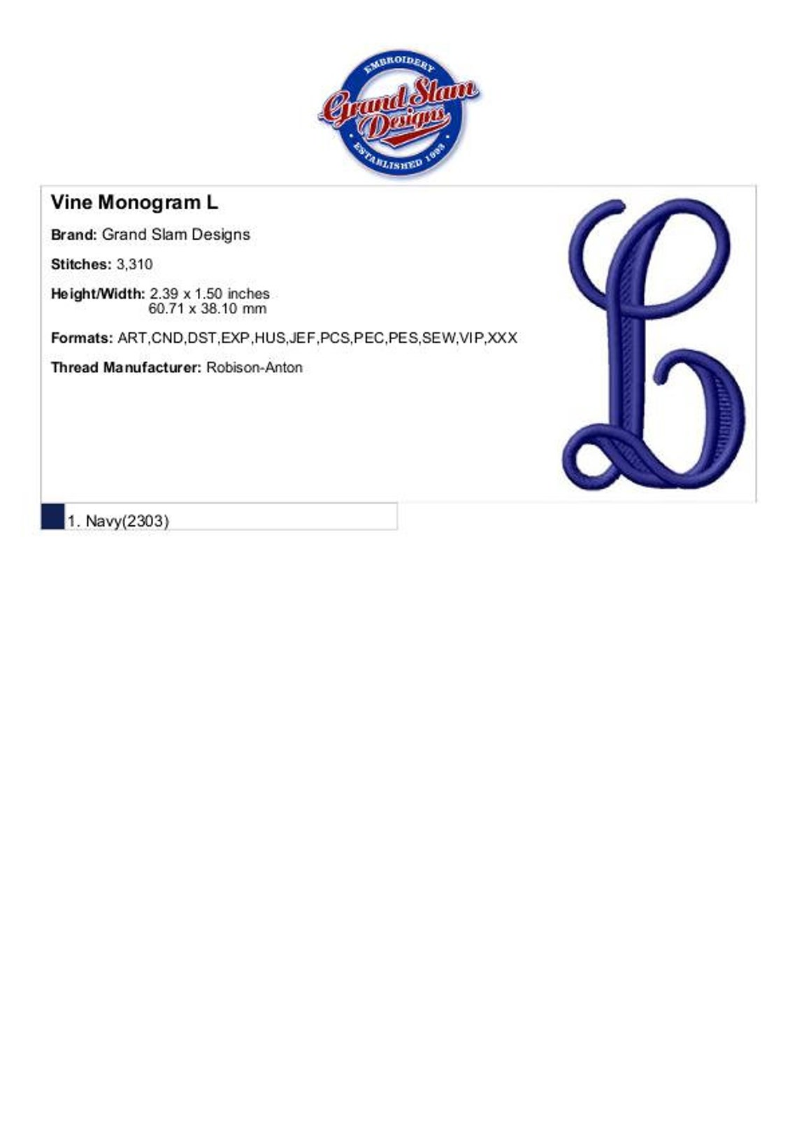 Vine Monogram Letter L Machine Embroidery Design - Etsy