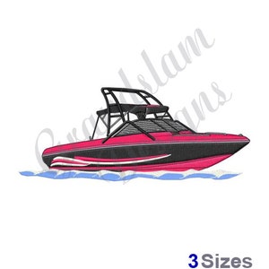 Ski Wake Boat - Machine Embroidery Design, Embroidery Designs, Machine ...