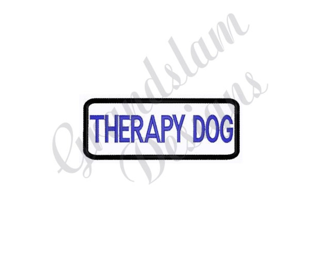 Therapy Dog Patch - Machine Embroidery Design (digital Download) - Etsy