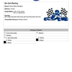 Go Cart Racing - Machine Embroidery Design, Embroidery Designs, Machine ...