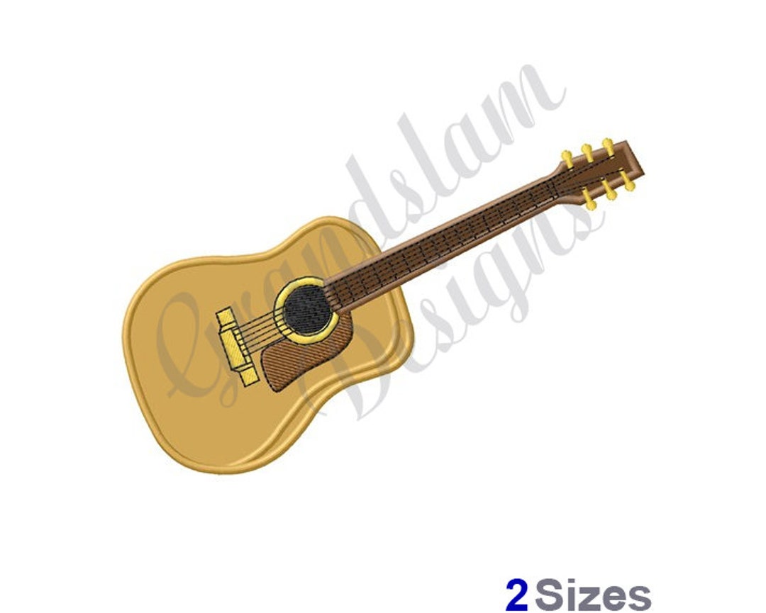 Applique Acoustic Guitar - Machine Embroidery Design, Embroidery ...