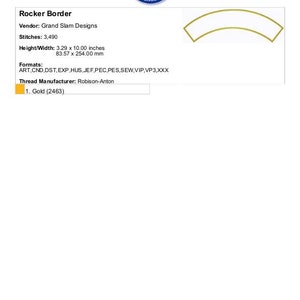 Rocker Border Curved Banner Machine Embroidery Design 3 Sizes - Etsy