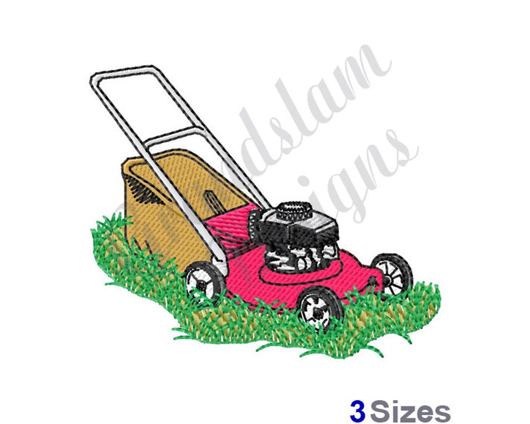 Lawnmower - Machine Embroidery Design - Etsy