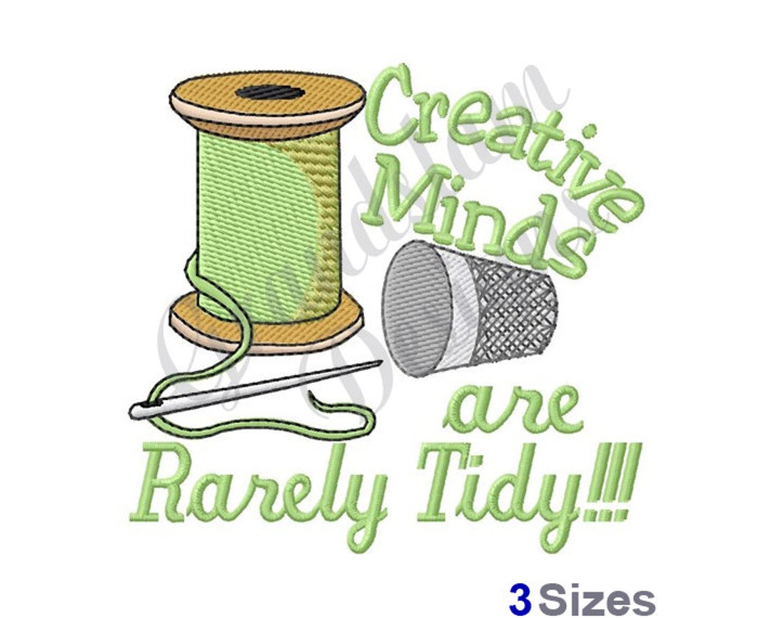 Creative Minds Needle Thread Thimble - Machine Embroidery Design - Etsy