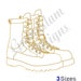 Combat Boots Outline - Machine Embroidery Design, Embroidery Designs ...