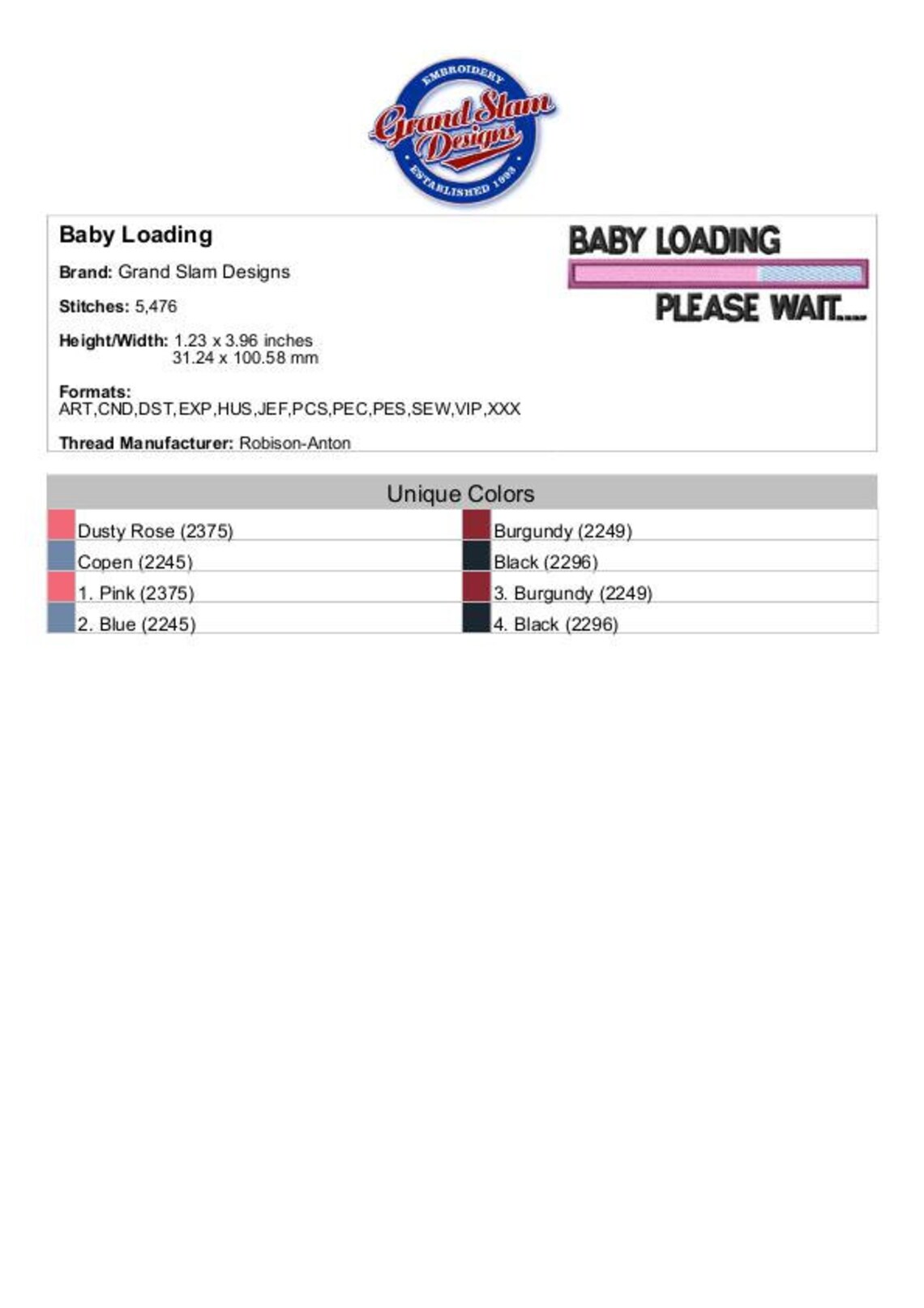Baby Loading - Machine Embroidery Design, Embroidery Designs, Machine ...