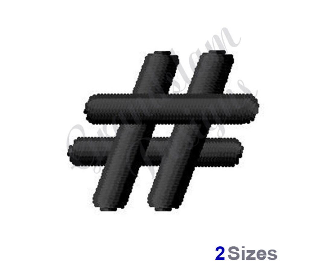 Hash Tag/pound Sign - Machine Embroidery Design - Etsy