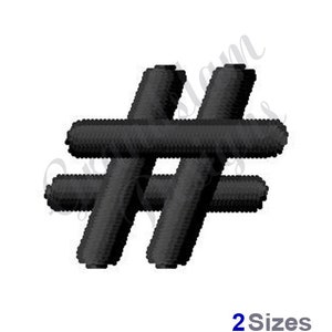 Hash Tag/pound Sign - Machine Embroidery Design - Etsy