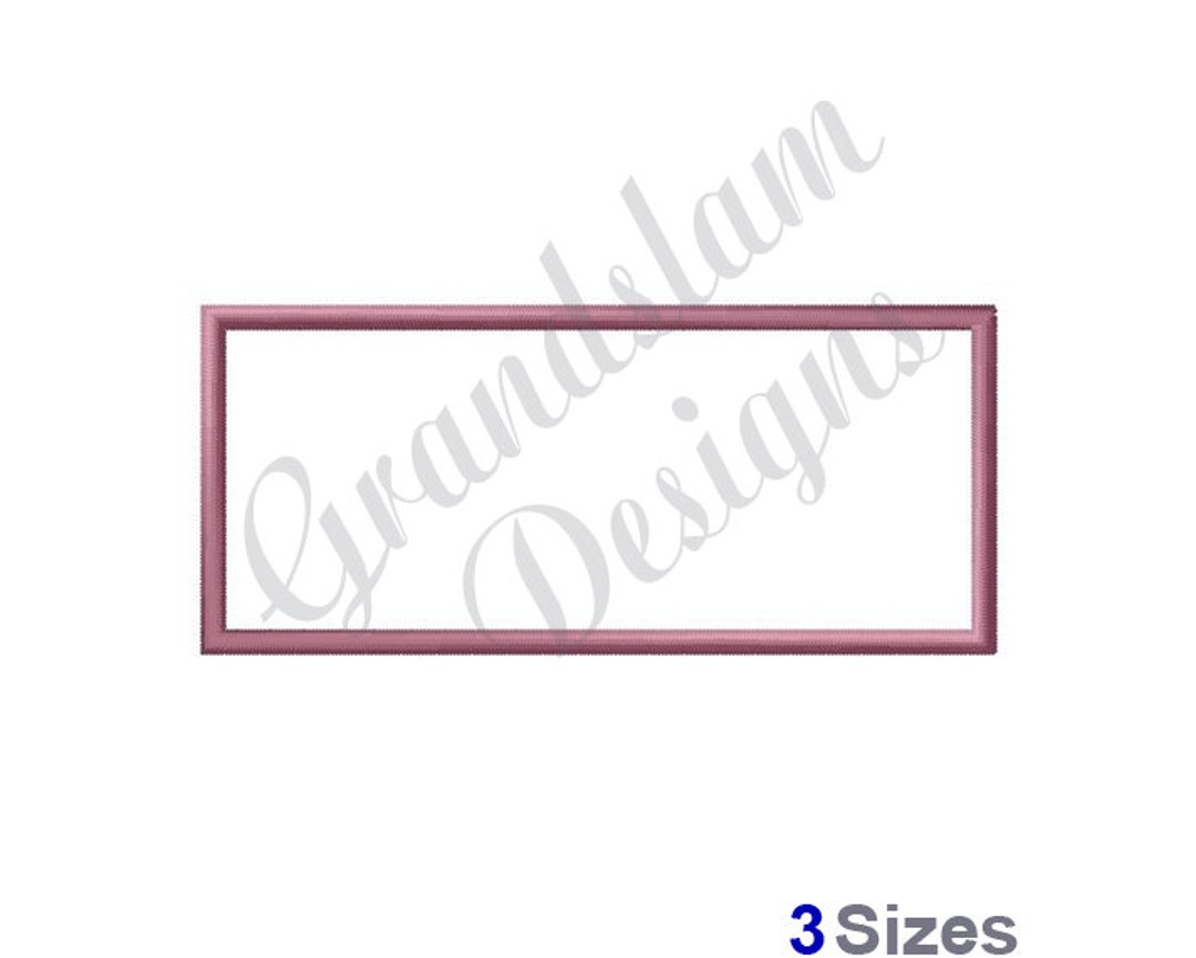 Rectangle (outline) - Machine Embroidery Design - Etsy