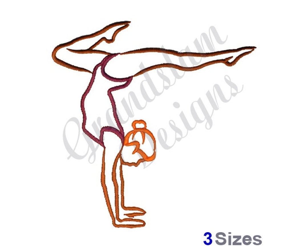 Female Gymnast Machine Embroidery Design, Embroidery Designs, Machine ...