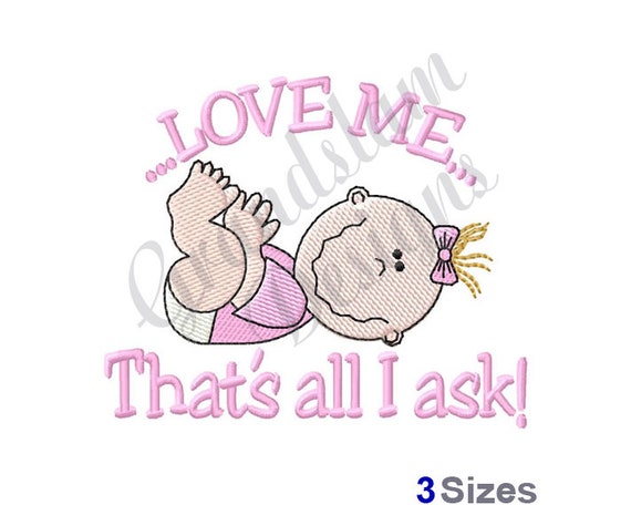 Baby Girl. Machine Embroidery Design Embroidery Designs - Etsy