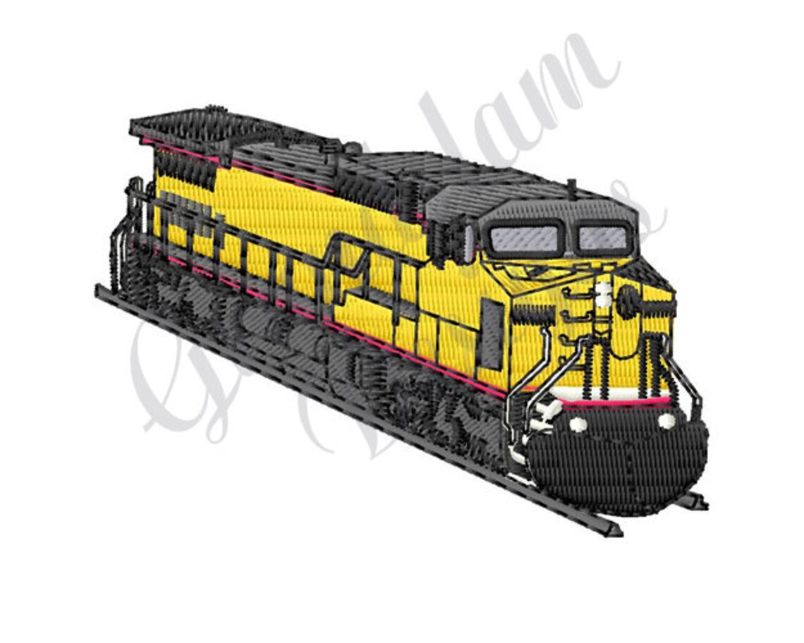 Train Engine Machine Embroidery Design - Etsy