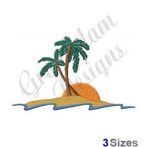 Sunset Beach Scene - Machine Embroidery Design, Embroidery Designs ...