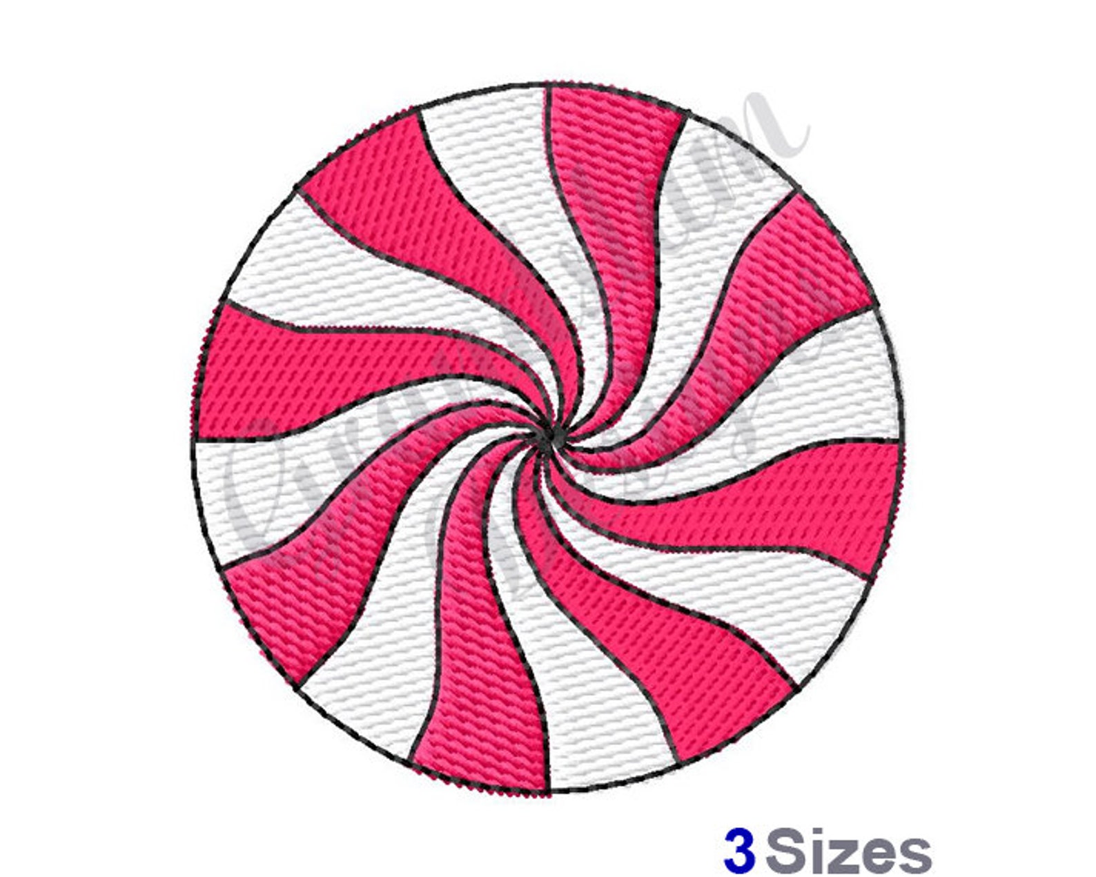 Christmas Peppermint Candy Embroidery Design (instant Download) - Etsy