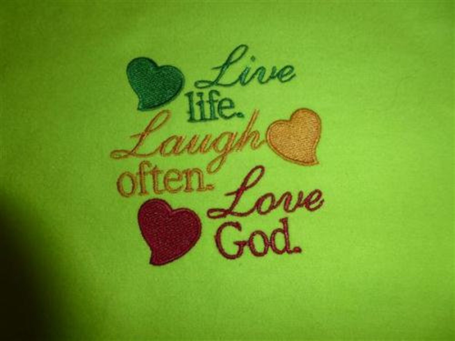 Live Laugh Love God Machine Embroidery Design - Etsy