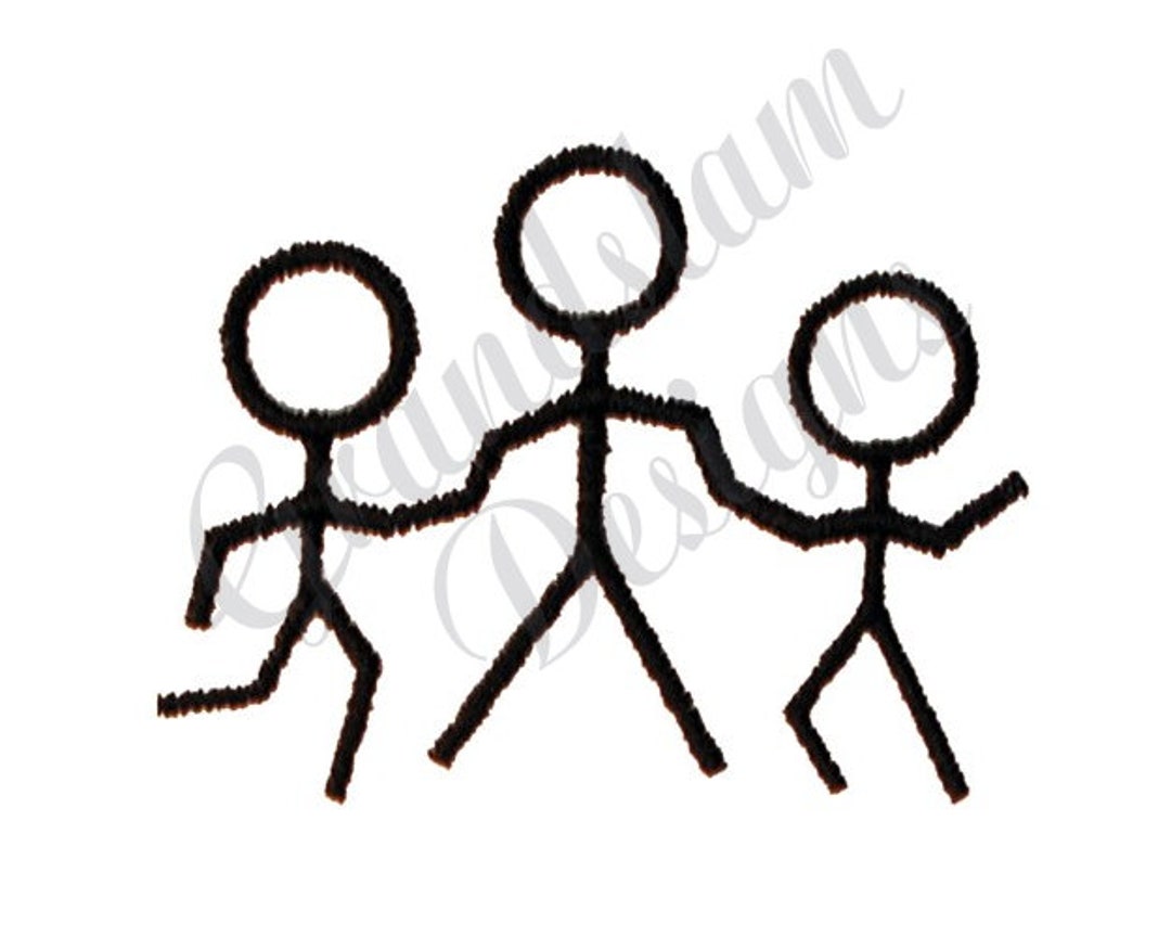 Stick People - Machine Embroidery Design - Etsy